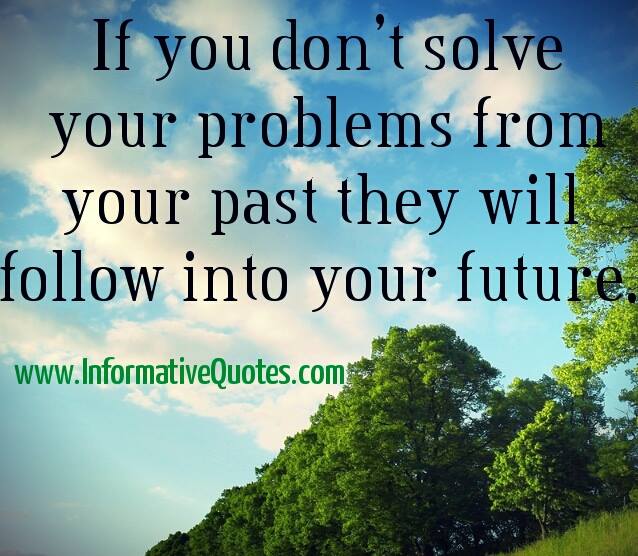 If you don't solve your problems from your past - Informative Quotes