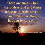 Some things happen for a reason - Informative Quotes